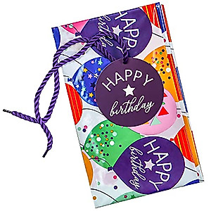 WRAPAHOLIC 56" Large Birthday Plastic Gift Bag - Colorful Balloon with Confetti Design for Baby Shower, Kids Birthdays, Parties, Celebrating, or Any Occasion - 56" H x 36" W