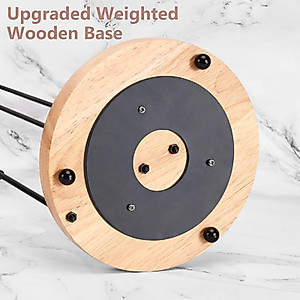 Lorbro Paper Towel Holder Countertop, Farmhouse Paper Towel Holder with Heavy Duty Wood Base, Wood Paper Towel Holder Rustic Style, Paper Towel Holder Stand for Kitchen Decor, Home