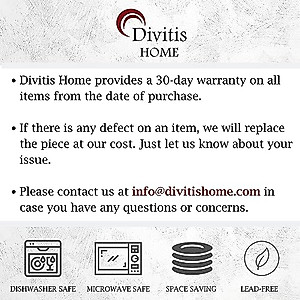 Divitis Home Fusion Porcelain Dinnerware Set 12 Piece, Black Round Plates (Soup Bowls, Dinner Plates, Salad Plates), Dish Set, Dinner Plates and Bowls Sets, Dishes