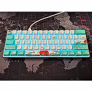 Custom keycaps 60 Percent Doubleshot PBT Keycaps Set OEM Profile for Cherry MX Switches Gaming Mechanical Keyboard,gk61,rk61,Ducky one 2 Mini keycaps (not Include Keyboard)