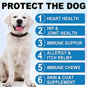 PLSHSBSE Dog Allergy Relief, Dog Itchy Skin Relief Treats with Fish Oil, Omega 3, Itch Relief Chews for Dogs Seasonal Allergy, Anti Itch for Dogs Allergy Support Supplement (150PCS)