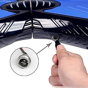GLDYTIMES Hoverboard Charging Port Replacement for Swegway Swagtron Swagboard CHO etc. Smart Self-Balancing Scooter (4 Prong 3 pin)