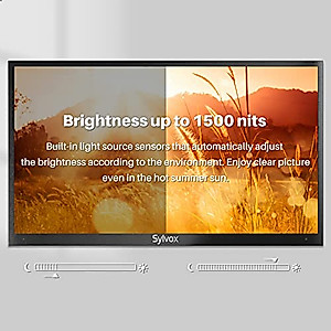 SYLVOX 75 inches Full Sun Outdoor TV Smart Waterproof TV 4K Ultra High-Resolution 2000nits,7x16(H) Support Bluetooth Wi-Fi Suitable for Partial Sun or Strong Light Area(Pool Series) (OT75A1KAGE)