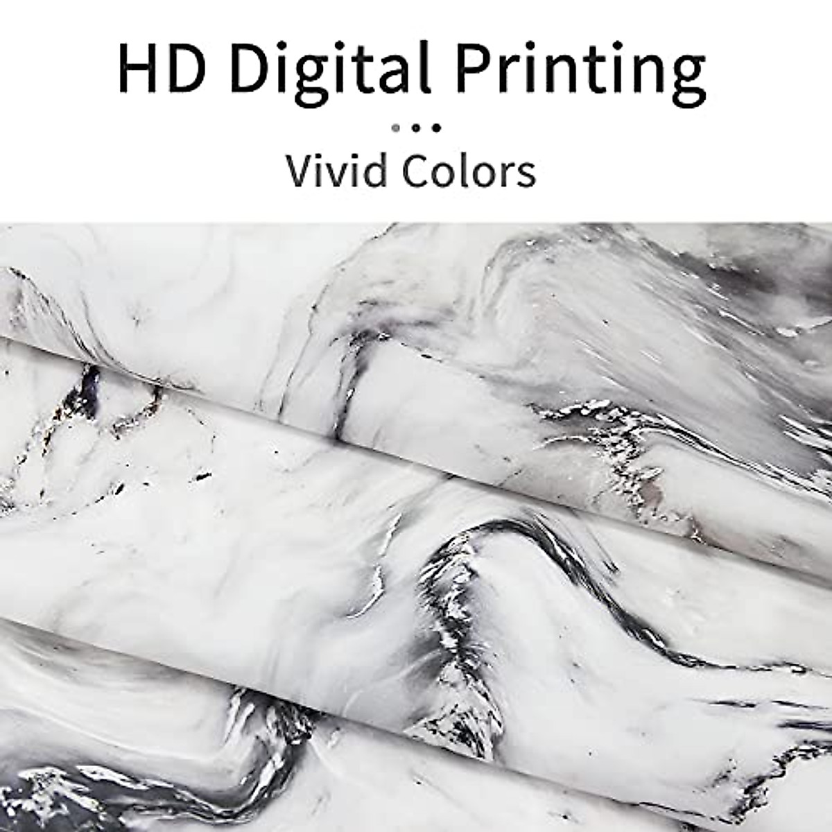 Gibelle Grey Marble Shower Curtain for Bathroom, Abstract Granite Marble Fabric Shower Curtain, Modern Luxury Art Waterproof Shower Curtain Set Unique Bath Accessories, White Gray, 72x72