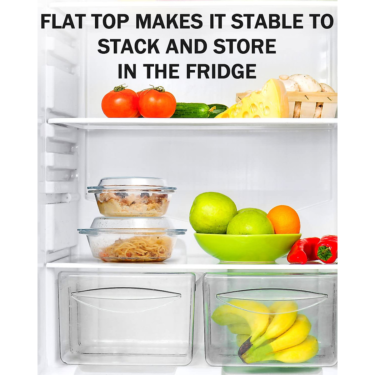 ZYER Small Glass Casserole Dish With Glass Lid Round Glass Microwave Safe Bowls with Lids, Glass Microwavable Bowls (0.65L)