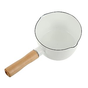 DOITOOL Sauce Pan Noodle Pot Baby Food Pan Kitchen Cookware Mini Soup Pot Enamel Saucepan Milk Heating Pot Cooking Utensils Infant Food Baking Pan Baby Food Cooking Pot