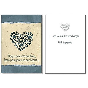 Dogs Come Into Our Lives, Leave Paw Prints on Our Hearts - Thinking of You - Death Loss of Pet Sympathy Card