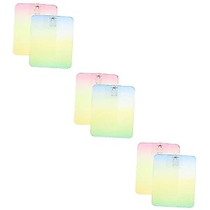6 Pcs Plate Clamp Document Clipboard Exam Paper Clips Short Hand Board Drawing Board Office Business Plastic Writing Base Plate Colorful Clipboards Paper File Organizer