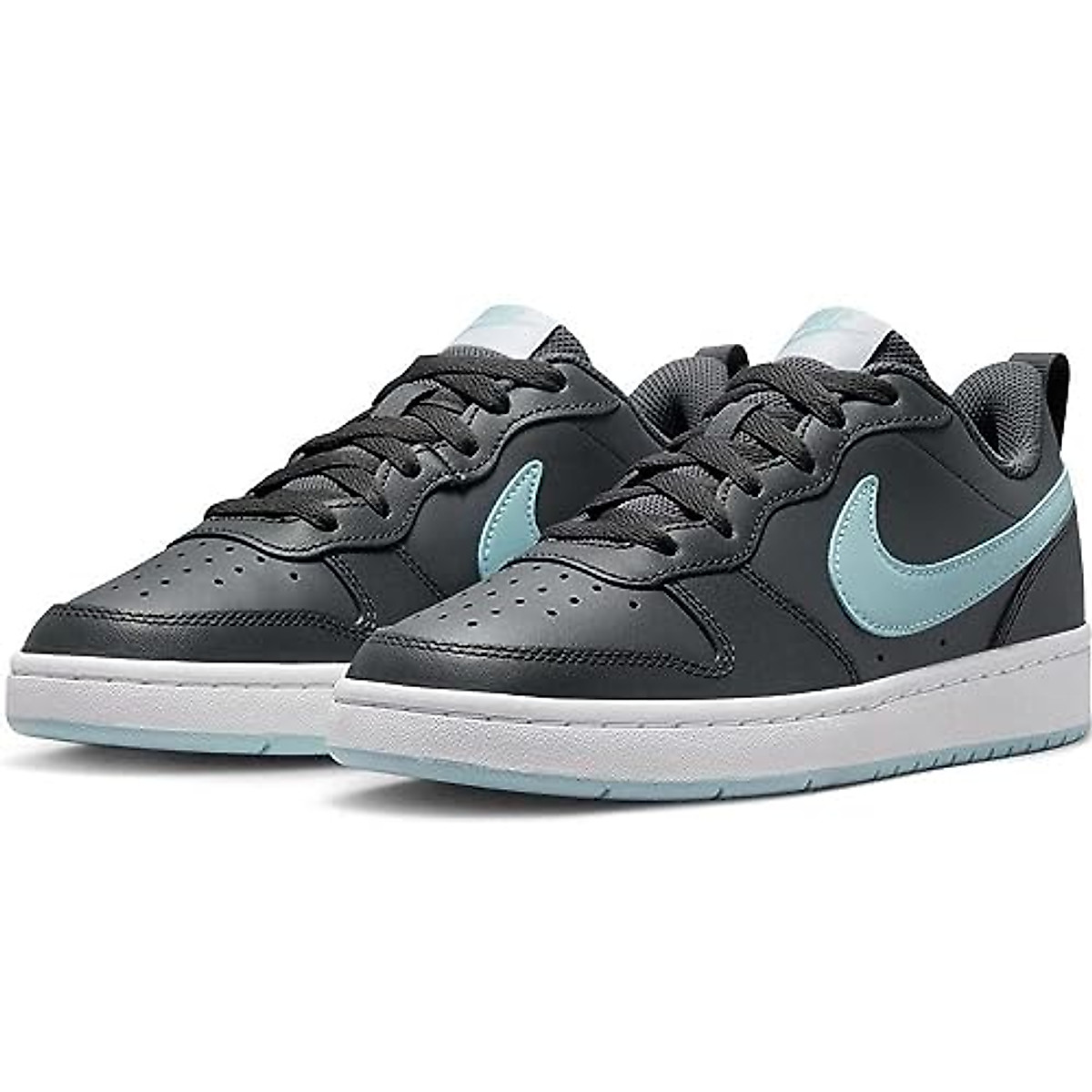 Nike Court Borough Low 2 (GS) (BQ5448-018)_7Y, Iron Grey/Ocean Bliss-White, 7 Big Kid