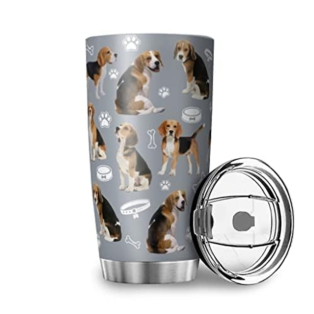 WmhrYpzhL Beagle Dog Travel Mug Animal Coffee Cup Stainless Steel Insulation Tumbler with Lid For Ice Drinks＆Hot Beverage Gifts Beagle Dog 1