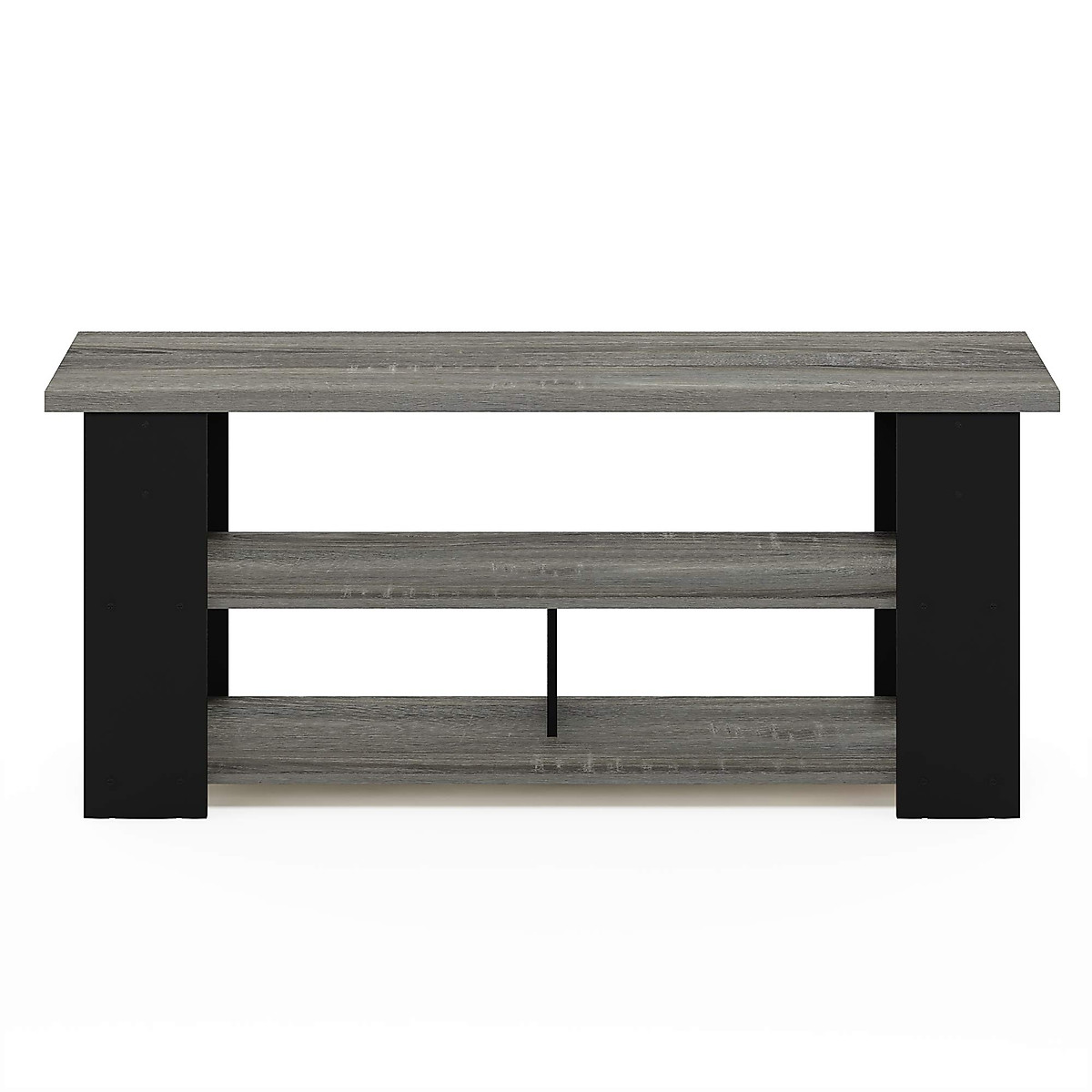 Furinno JAYA TV Stand, French Oak Grey/Black