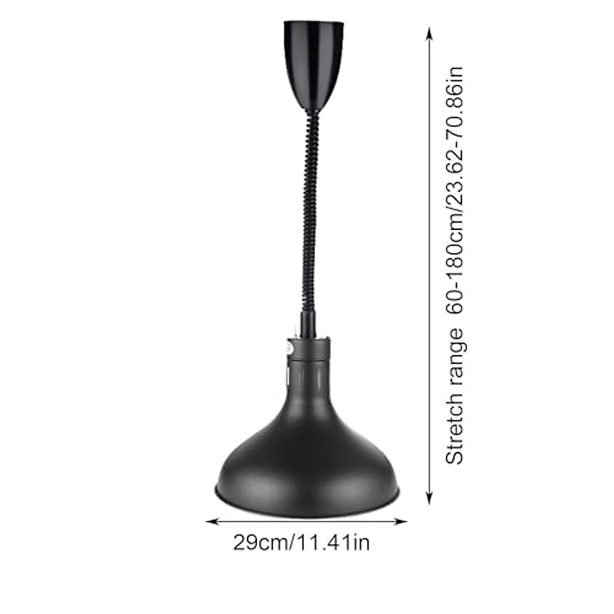 Heat Lamp for Food - 200W Bulbs, Adjustable Professional Food Heater,Electric Catering Heat Lamp, Portable Commercial Food Warmers, Round Lampshade, Maintain Food Temperature