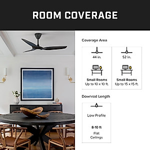 Big Ass Fans Haiku L Smart Ceiling Fan, 52", Black