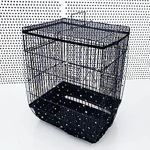 Large Bird Cage Net Cover, Bird Cage Seed Catcher, Universal Adjustable Bird Cage Skirt Cover Birdcage Nylon Seed Mesh Net Cover for Round Square Cages