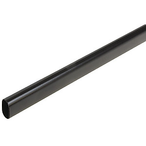 Oval Closet Rod CUSTOM CUT TO SIZE. Up to 92 inches long! Choose Finish. Includes End Supports.