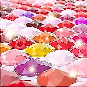 HTPDIOP 12pcs 5D Diamond Painting Kit for Kids, DIY Cute Princess Diamond Stickers Handmade Digital Painting Rhinestone Mosaic Sticker Mosaic Sticker Making Kids Crafts, Kids Gifts (Princess)