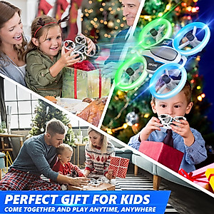 M2C Mini Drone for Kids and Beginners with Camera 1080P HD FPV RC Nano Quadcopter Indoor Small Helicopter Airplane with LED Light,Altitude Hold,Gesture Selfie and 3D Flips, 3 Batteries, Easy to Fly,Birthday and Xmas Gifts Toys for Boys and Girls (Blue)