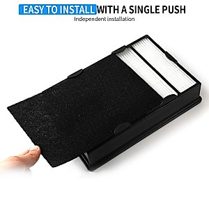 Gazeer True HEPA Filter B (4 Pack) + Carbon Pre Filter(4 Pack) Compatible with Holmes HAPF600 HAPF600D HAPF600D-U2,Replacement Holmes HEPA Air Filter