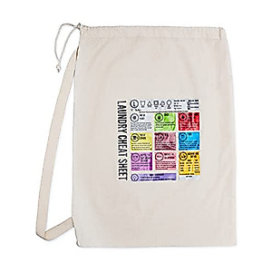 Voisin Products LCS College Laundry Bag w Laundry Guide, Laundry Bag with straps. Cotton Laundry bags drawstring. College Dorm Laundry Bags. Dorm Laundry Bag. Cotton Laundry Bag. Laundry Bag College