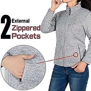 Bonnorth Womens Fall Plus Size Jackets for Women Fashion Oversized Jackets Women's Full Zipper Warm Jacket with Pocket Ash XL