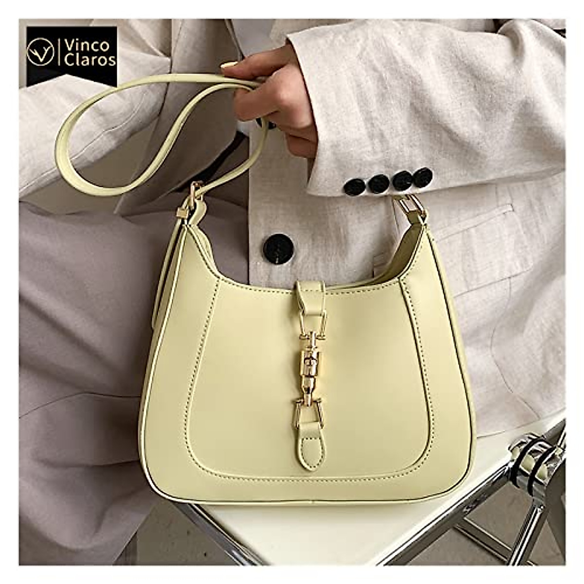 ENMESI Fashion Luxury Bags Quality Luxury Purses And Handbags Leather Shoulder Crossbody Bags For Women (Color : Black, Size : 10 * 8 * 2.3inch)