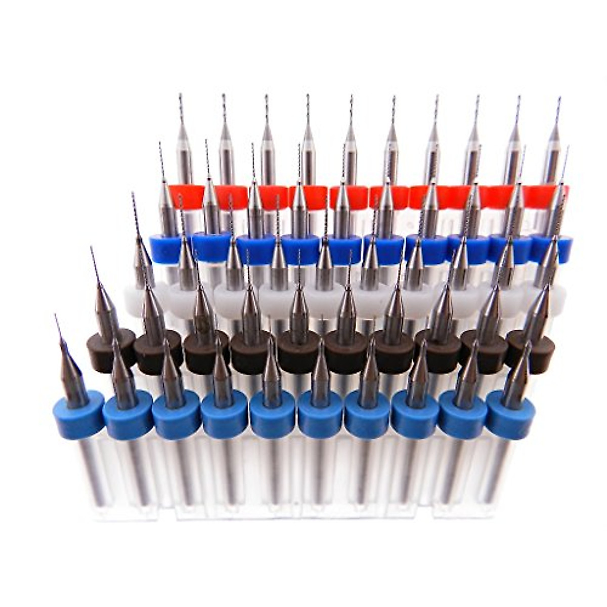 50pc Tungsten Carbide Micro Drill Bits Set Drill Press Pin-Vise 10 each .2mm .3mm .4mm .5mm .6mm 1/8" Shank 3.175mm TOY JEWELRY MAKING, Crafts, CNC, PCB, Woodworking, MODEL TRAINS CARS BOATS!!