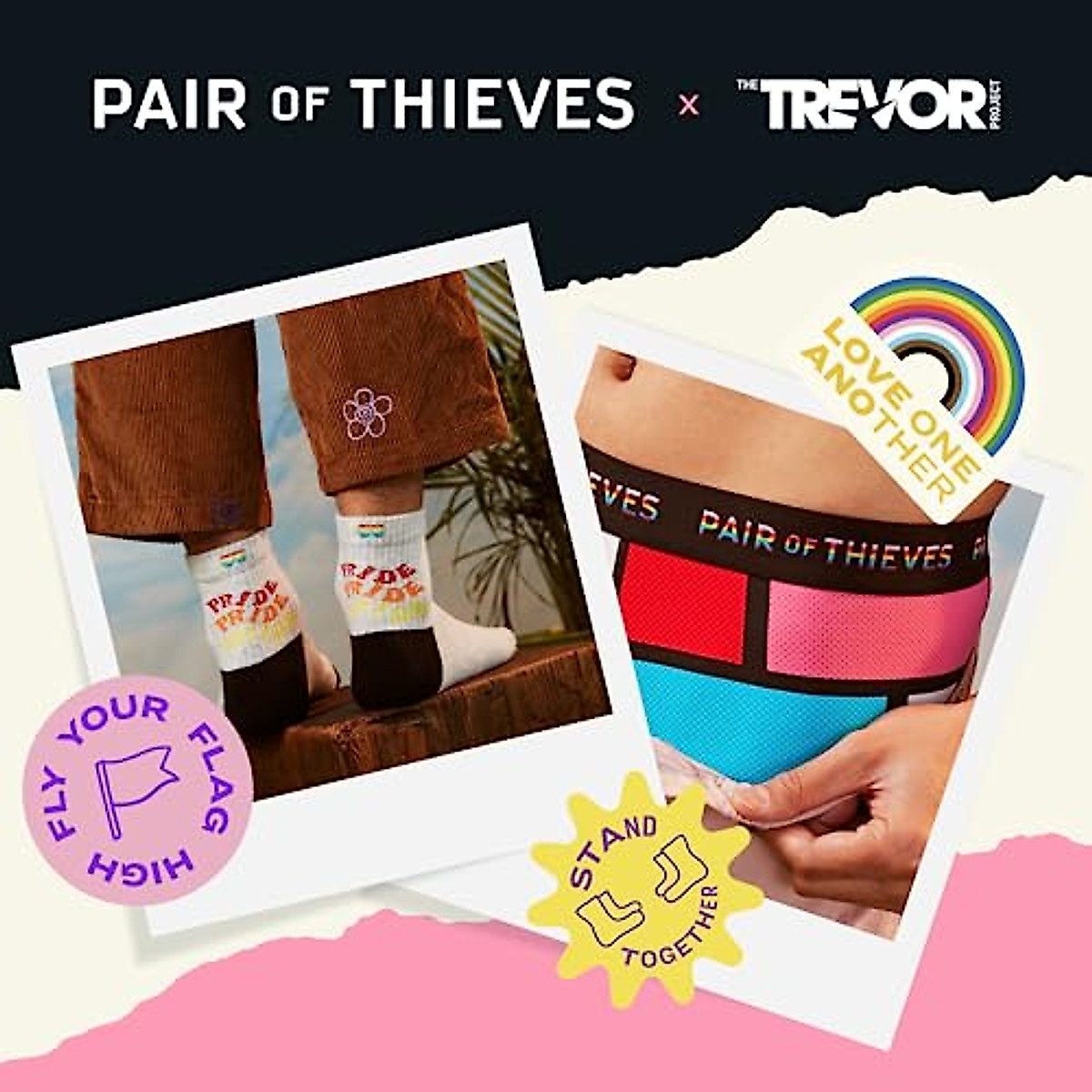 Pair of Thieves Super Soft Men’s Pride Trunks, Breathable Gay Pride Underwear with Moisture-Wicking, Quick Dry Fabric, Bow Down, XX-Large