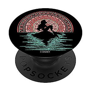 Disney Little Mermaid Silouhette Colorful Henna Sunset PopSockets PopGrip: Swappable Grip for Phones & Tablets