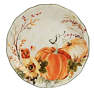 Certified International Harvest Morning 11" Dinner Plates, Multicolor, Large, Set of 4