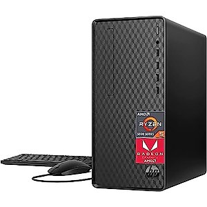 HP Desktop with AMD Ryzen 5 5600G, 12GB RAM, Windows 11 Home