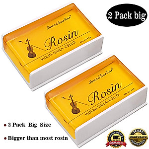Rosin 2 pack Big size Rosin Natural Rosin for Violin Cello Viola Bows (Yellow)