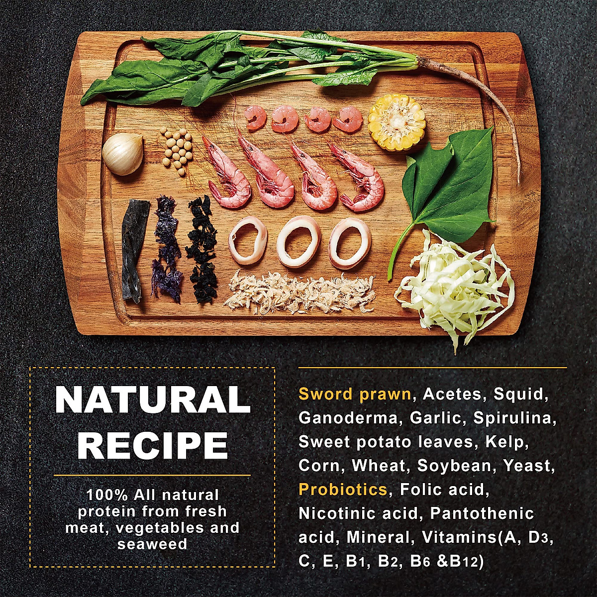 Ultra Fresh Bottom Feeder Fish Food, Sword Prawns, Natural Protein, Balanced Diet, for Catfish, Corydoras, Loaches, Tropical Shrimp Pie 2.05 Ounces