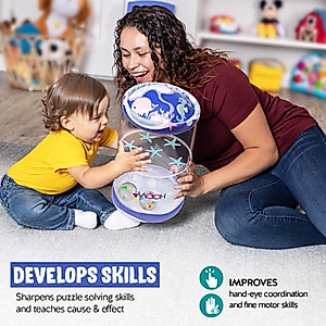 Hoovy Infant Crawling Toys | Toys for Crawling Babies | Crawling Toys for Babies 6-12 Months | Beginner Crawl Along Baby Roller | Drop Maze Tummy Time Activity Center | Early Development Jumbo Roller