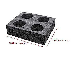 Cup Drink Holder 2Pcs 4- Cup Drink Carriers Foam No- Spill Coffee Cup Holder Take Out Beverage Tray for Hot and Cold Drinks Packaging Supplies Black Cup Holders