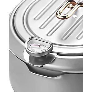 Deep Fry Oil Thermometer for Tempura Fryer Pot,Cooking Thermometer for Hot Oil Deep Fryer，Side of Pot Thermometer with Clip&3.5 inch Probe, Easy Clean up, Reading Fast,