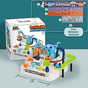 iPlay, iLearn Kids Train Race Track Play Set, Toddler Dinosaur Ramp Vehicle Toys, Car Adventure Indoor Game, Educational Learning Birthday Gift for Age 3 4 5 6 7 Year Old Boys Girls Children Preschool