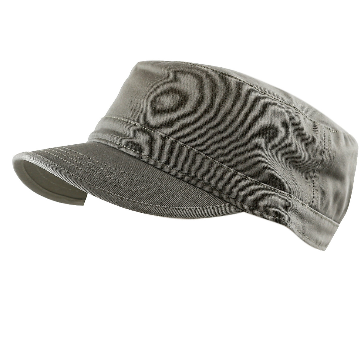 The Hat Depot Cadet Military Army Baseball Cap Tie Dye & Washed Cotton Basic & Distressed Cadet Brushed Cotton Cap (1. Basic - Olive)
