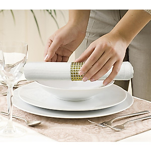 PLOYMONO Orange Heavy Duty Cloth Napkins - 17 x 17 Inch Solid Washable Polyester Dinner Napkins - Set of 8 Napkins with Hemmed Edges - Great for Weddings, Parties, Banquets Dinner & More