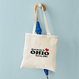 CafePress Somebody In Ohio Loves Me Tote Bag Canvas Tote Shopping Bag