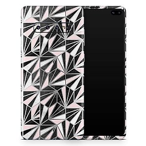 DesignSkinz Karamfila Silver & Pink Marble V4 Protective Vinyl Decal Wrap Skin Cover Compatible with The Samsung Galaxy S20 (Screen Trim & Back Glass Skin)