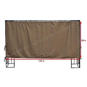 APEX GARDEN 10 ft Privacy Panel (Side Wall Panel Only) (Polyester, 122" (L) (2/3 Length))