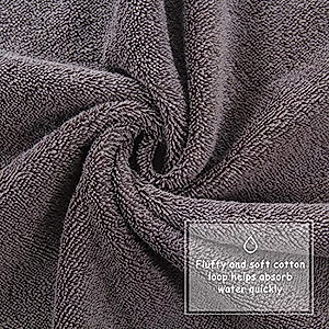 Simpli-Magic 79403 Bath Towels, Gray, 24x46 Inches Towels for Pool, Spa, and Gym Lightweight and Highly Absorbent Quick Drying Towels