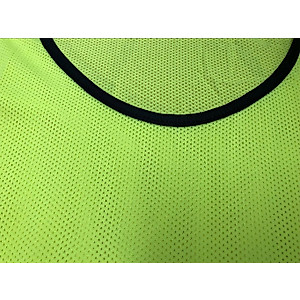 DreamHigh 12 Pack Soccer Team Sports Training Vest Adult Neon Green One size (L)
