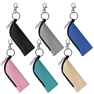 GOCOHHI Chapstick Holder, 6 Pcs Lip Balm Sleeve Pouch, Portable Lipstick Holder Bag, Clip-on Makeup Travel Accessories, Great Gift for Women