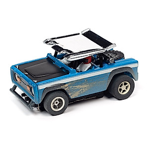 Auto World Xtraction 1971 Ford Baja Bronco (Blue) HO Scale Slot Car