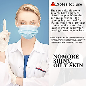 Oil-Absorbing Volcanic Face Roller, Reusable Face Roller Skin Care Facial Skin Care Tools, Oil Control Face Roller Stone, Suitable For Female Girls Makeup Massage Beauty Accessories(Black Set)