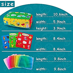teytoy My First Baby Tissue Box Toy for Babies 6-12 Months, Baby Toys 6 to 12 Months, Infant Newborn Toddlers Sensory Toys Montessori Magic Tissue Box Toy for 1 Year Old Preschool Kids Early Learning