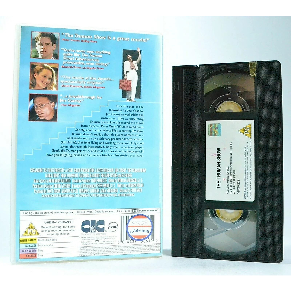 Liphontcta The Truman Show: A Peter Weir Film (1998) - Satirical Drama - Jim Carrey - VHS