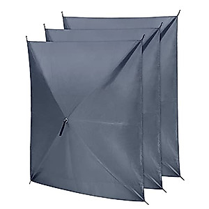 PAMAPIC Wind Screen Panel, Weatherproof, UV Proof and Waterproof Screen Tent Wind Panels (3 Pack) - Gray