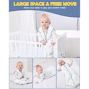 Lictin Baby Sleep Sack 1.0 TOG - Toddler Sleeping Sack 18-36 Months, Baby Wearable Blanket, Unisex Sleeveless Summer Baby Sleeping Bag with Adjustable Length and 2-Way Zipper